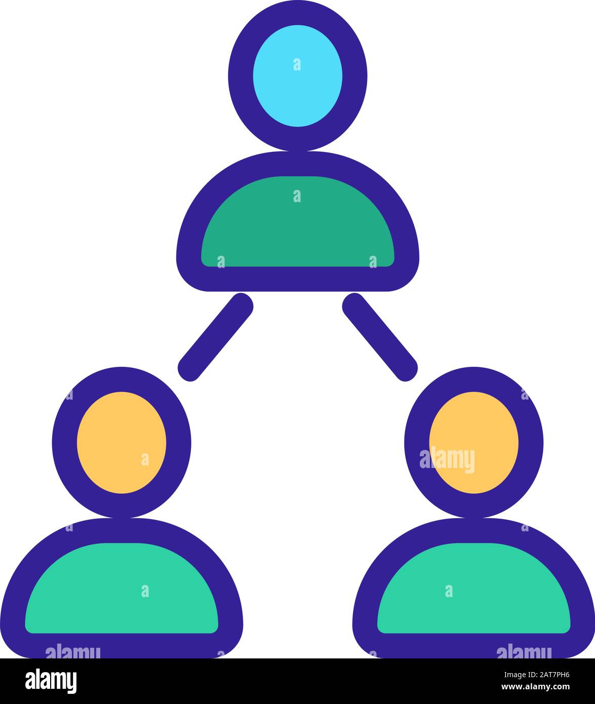 negotiating people icon vector. Isolated contour symbol illustration ...