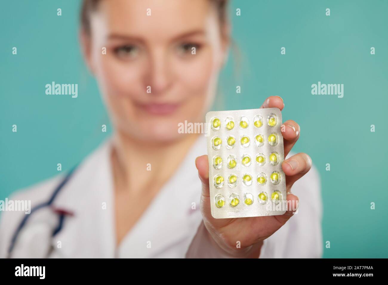 Ways of treatment. Pharmacist doctor in white medical unform apron ...