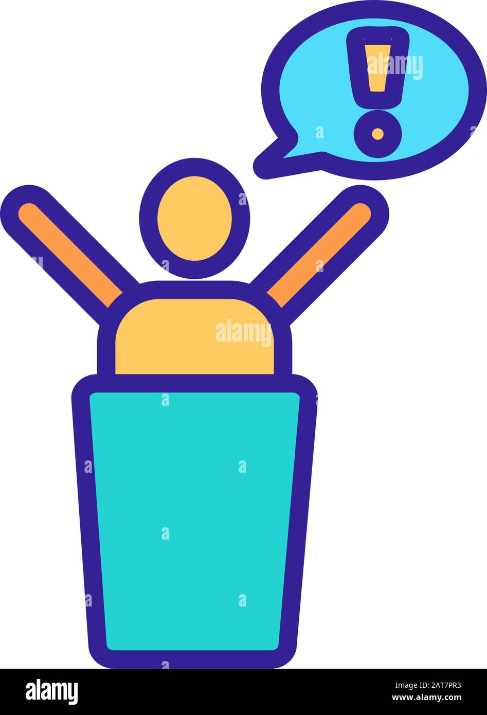 public protest icon vector. Isolated contour symbol illustration Stock ...