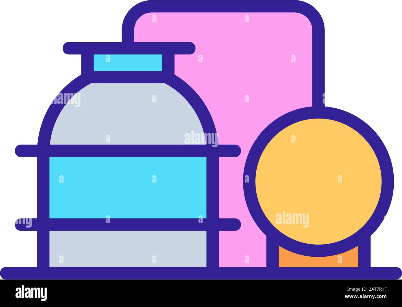 gas storage icon vector. Isolated contour symbol illustration Stock ...
