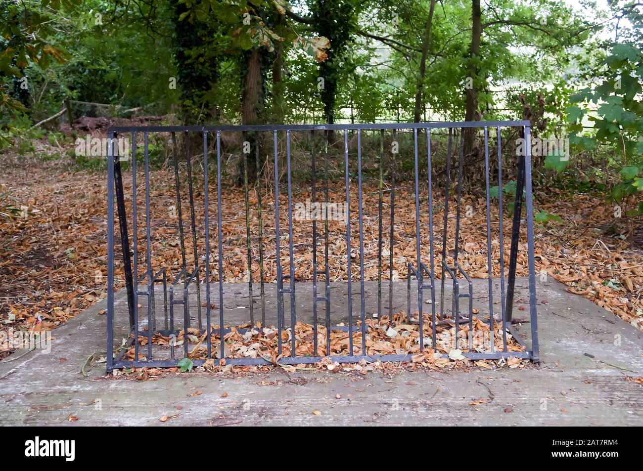 An old empty bike rack Stock Photo - Alamy
