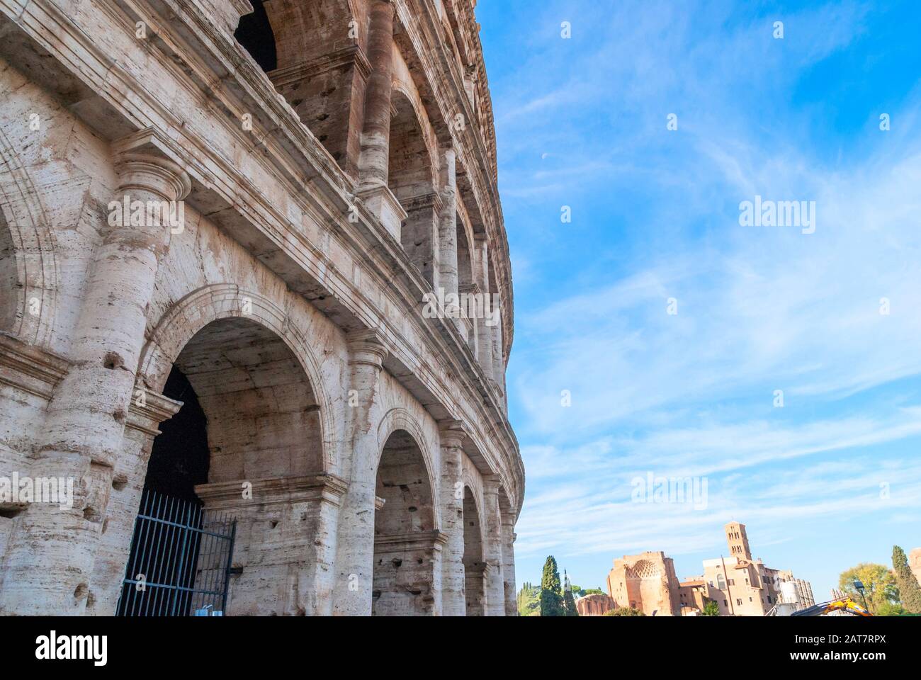 Colosseum in Rome, Italy. Ancient Roman Colosseum is one of the main ...