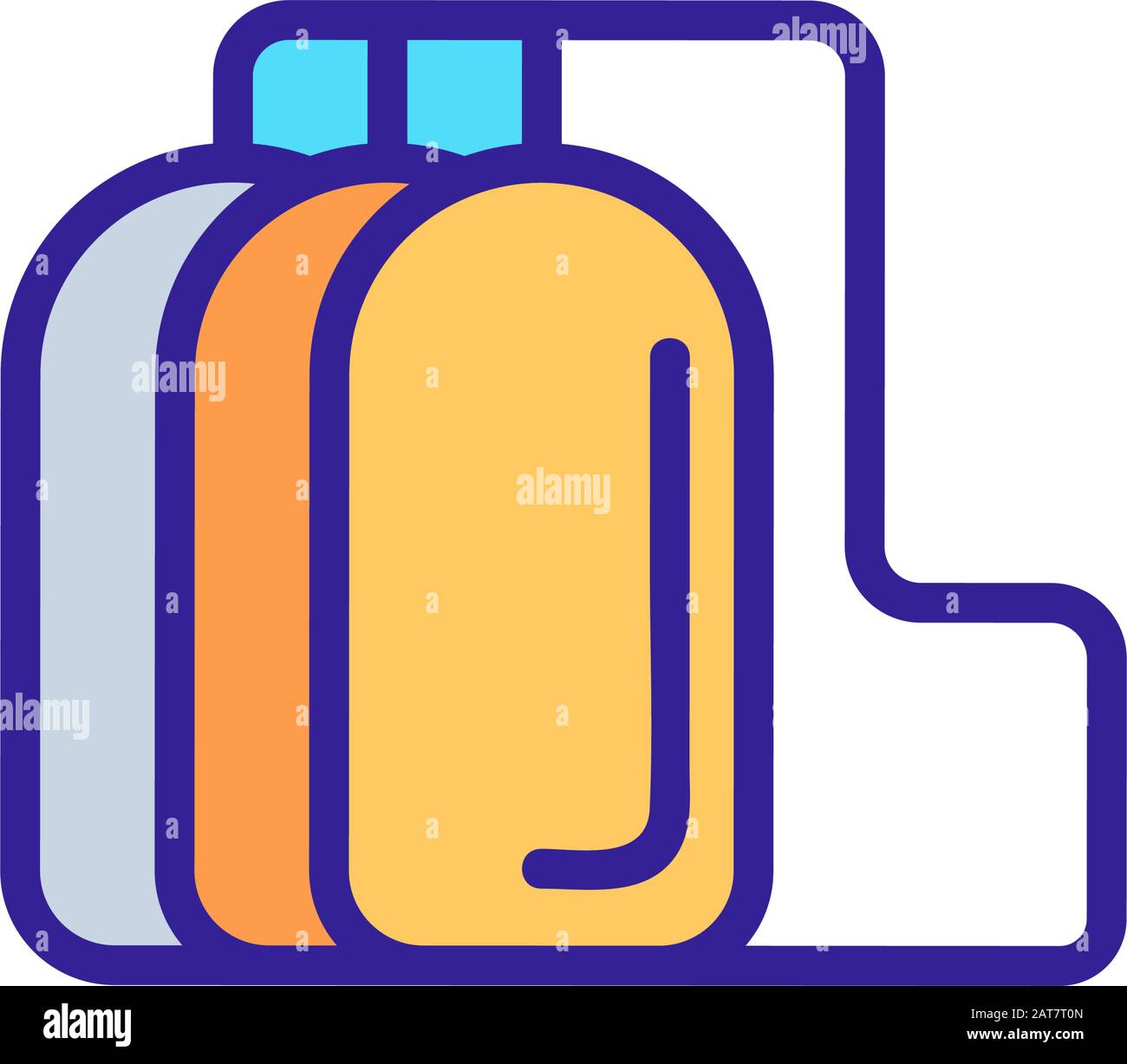 reservoir with fuel icon vector. Isolated contour symbol illustration ...