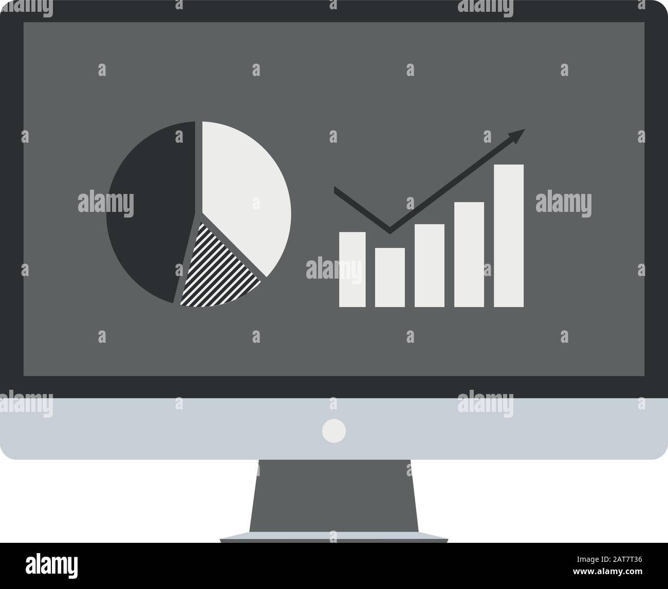 Infographic screen statistics. Infographics on a screen with statistics ...