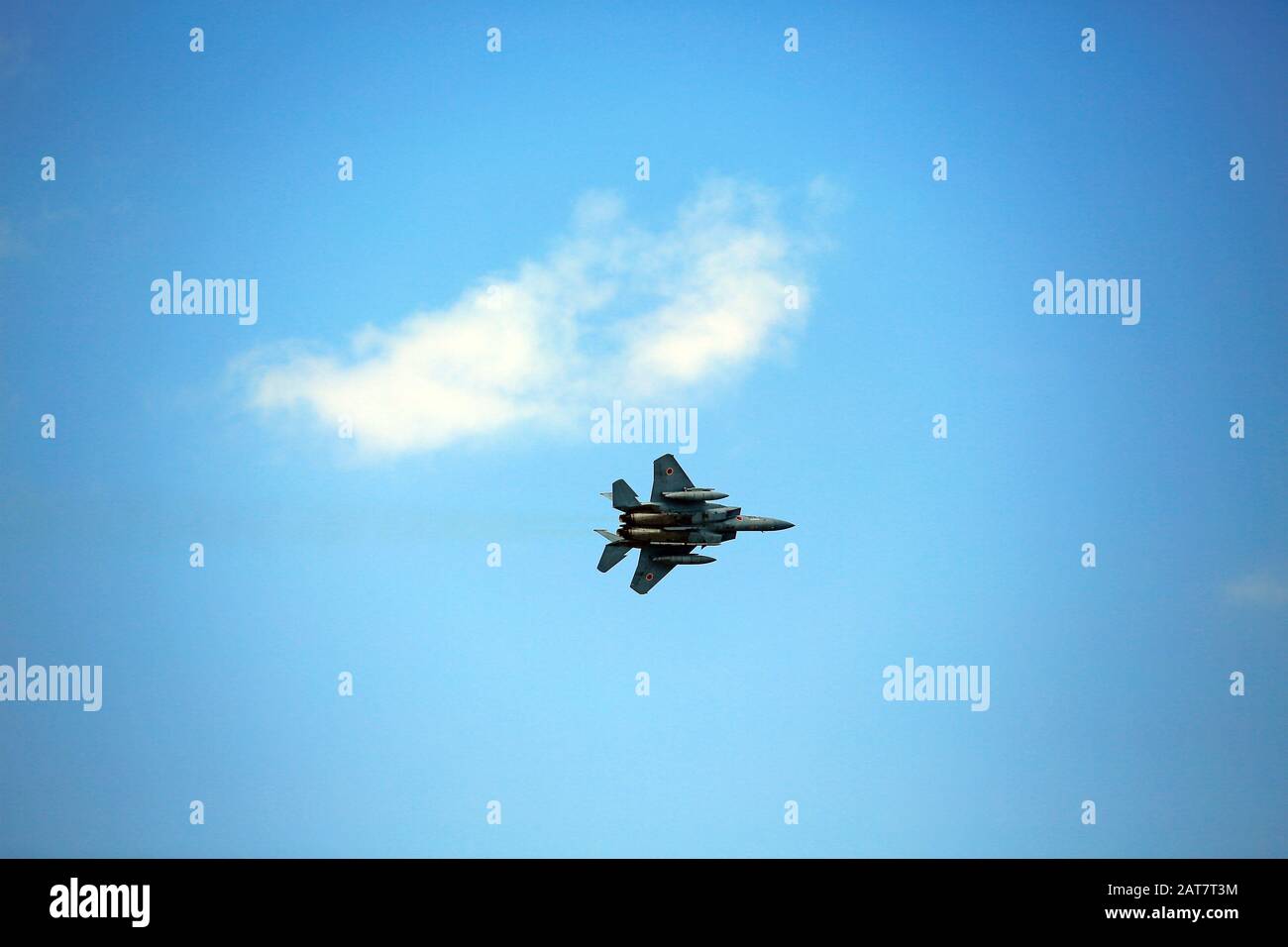Japan Air Self Defense Force take off in airport in naha. JASDF is the ...