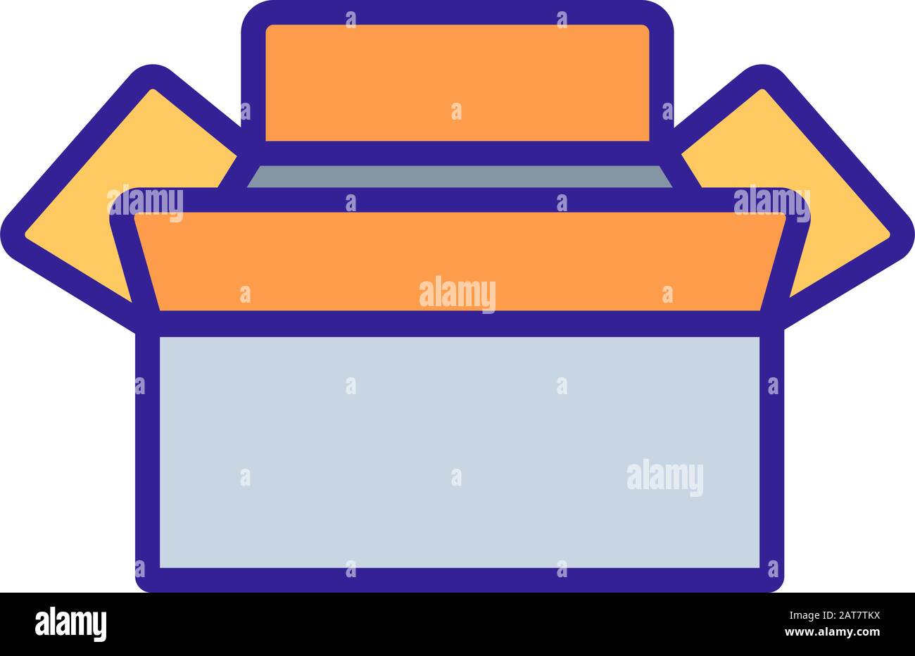 Open box icon vector. Isolated contour symbol illustration Stock Vector ...