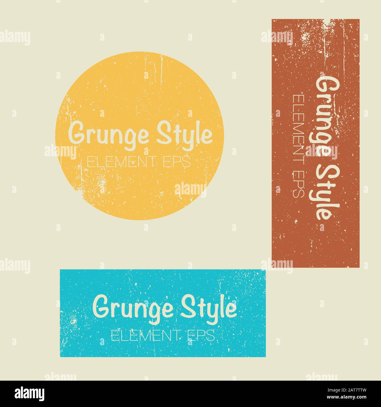 Set of Geometry shapes. Grunge style. Vector Stock Vector Image & Art ...