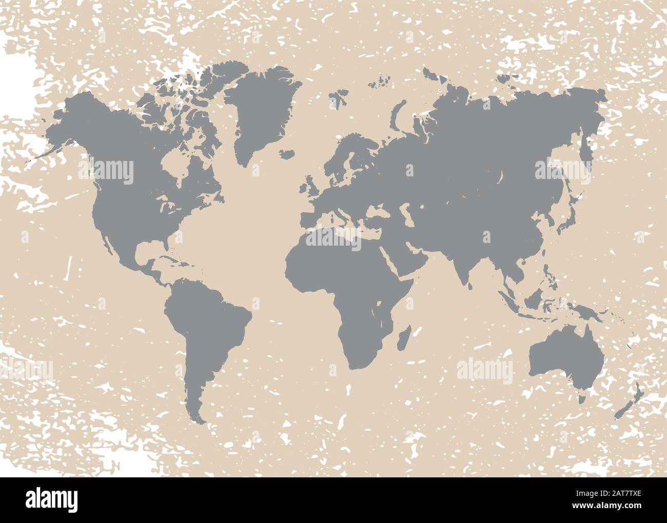 Illustrated map of the world paper Stock Vector Images - Alamy