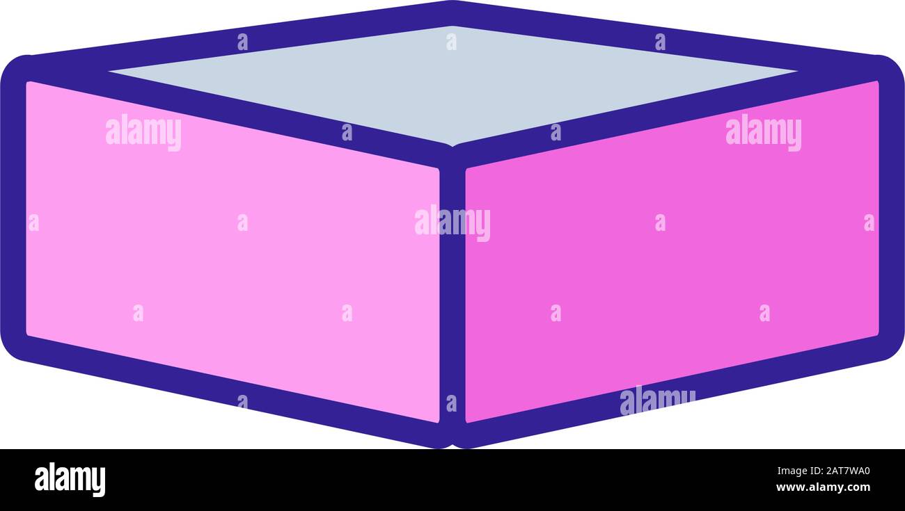 Big box icon vector. Isolated contour symbol illustration Stock Vector ...