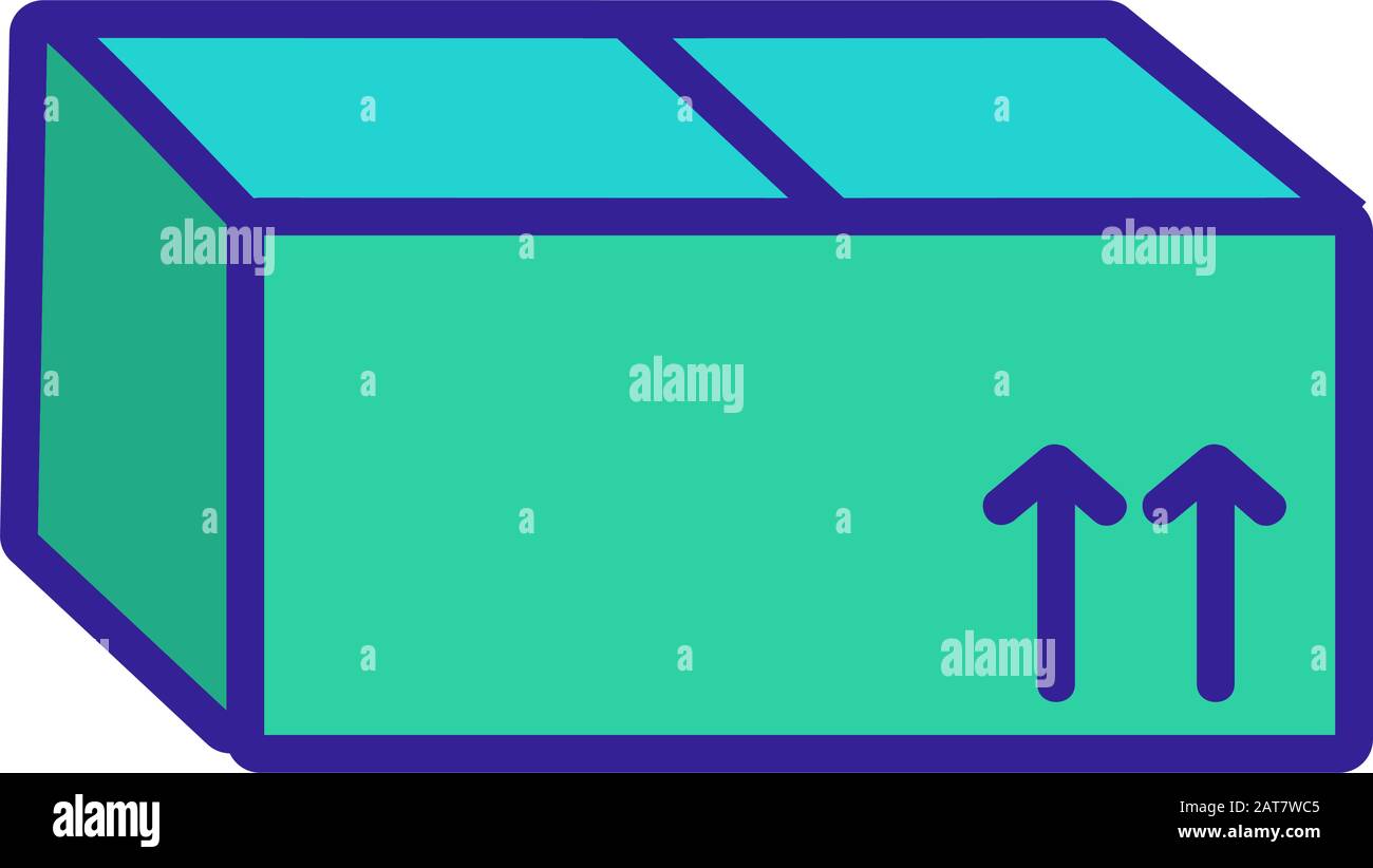 Box parcel icon vector. Isolated contour symbol illustration Stock ...