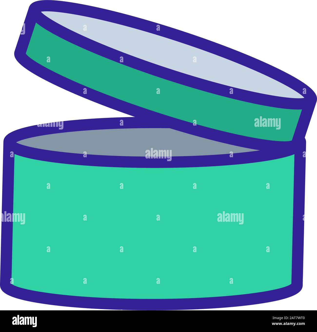 Round box icon vector. Isolated contour symbol illustration Stock ...
