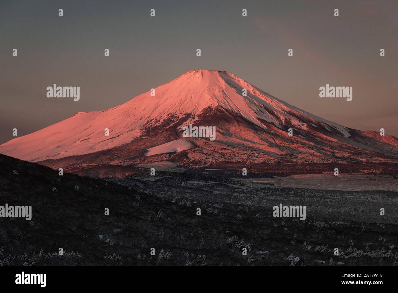 Red Mt. Fuji at Sunrise Stock Photo - Alamy