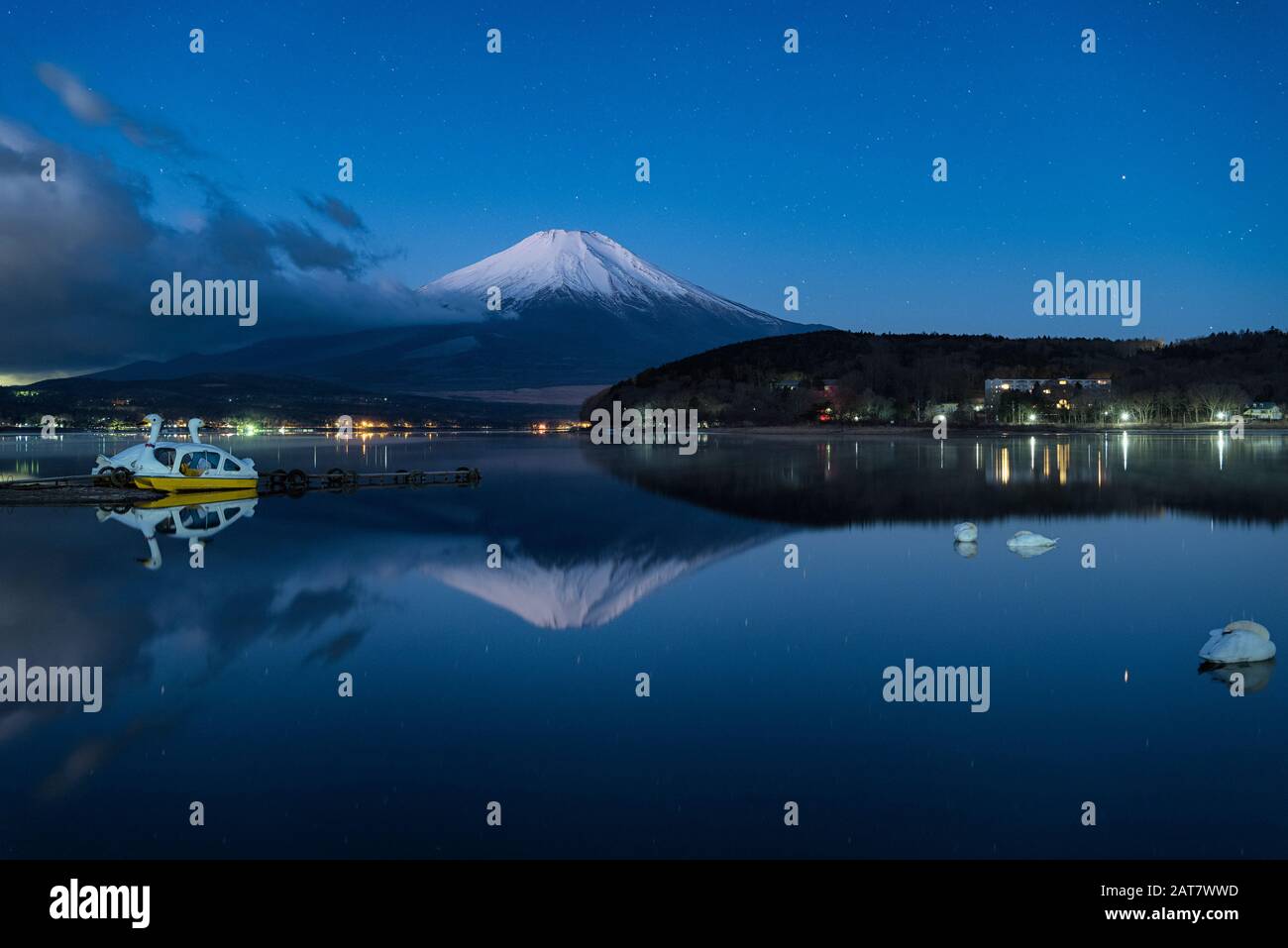 Clouds reflected in swan hi-res stock photography and images - Alamy