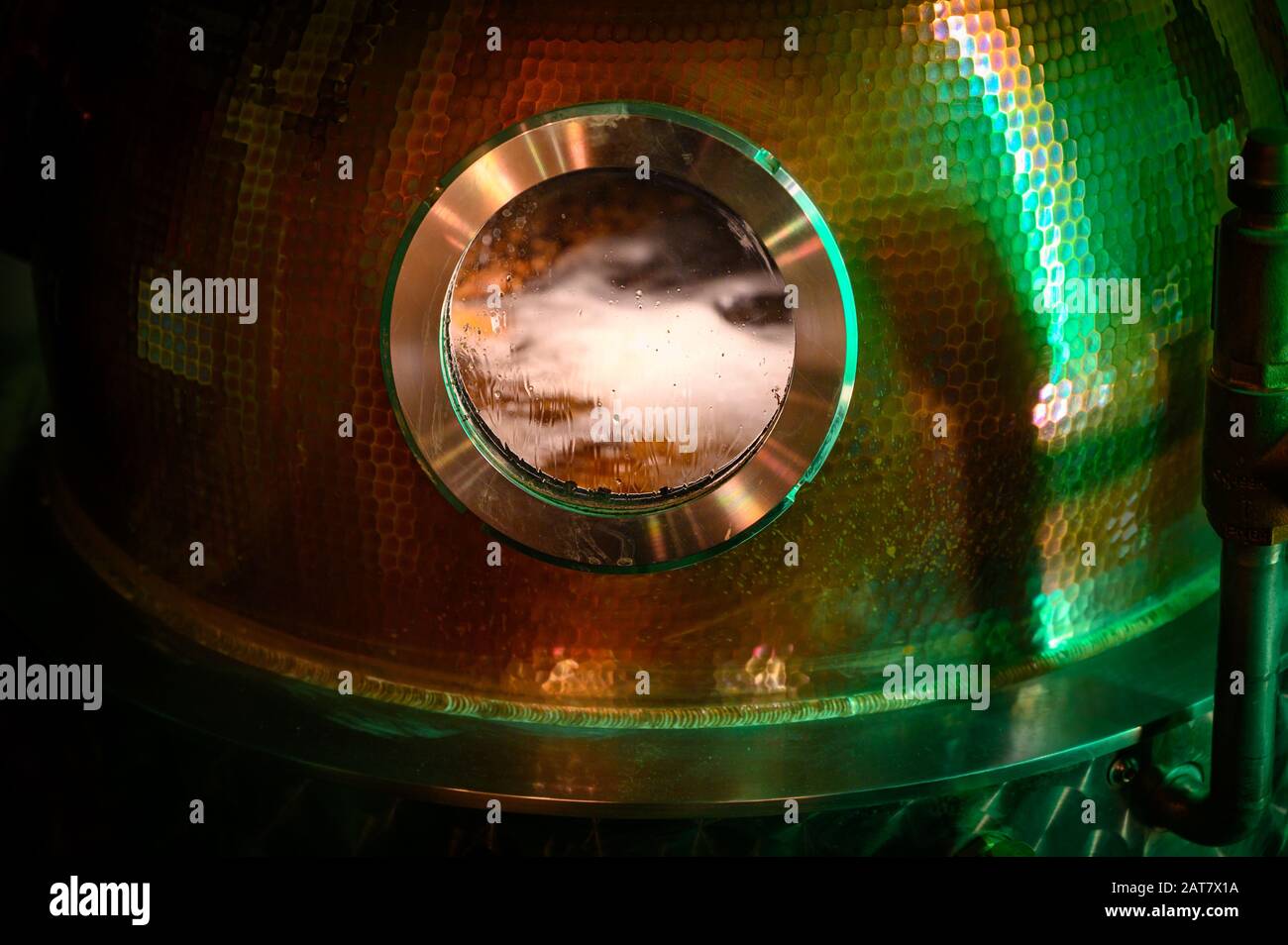 Gin distillation process in copper tanks, Scotland, UK Stock Photo - Alamy