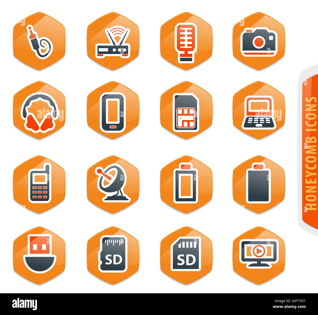 Hi tech icons set Stock Vector Image & Art - Alamy