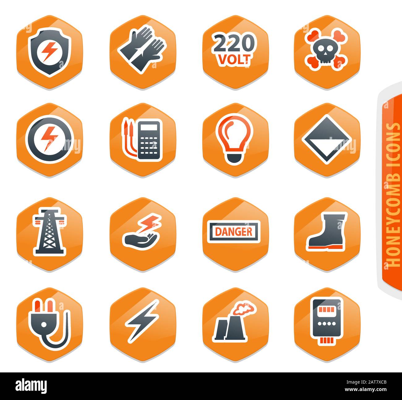 High voltage icons set Stock Vector Image & Art - Alamy