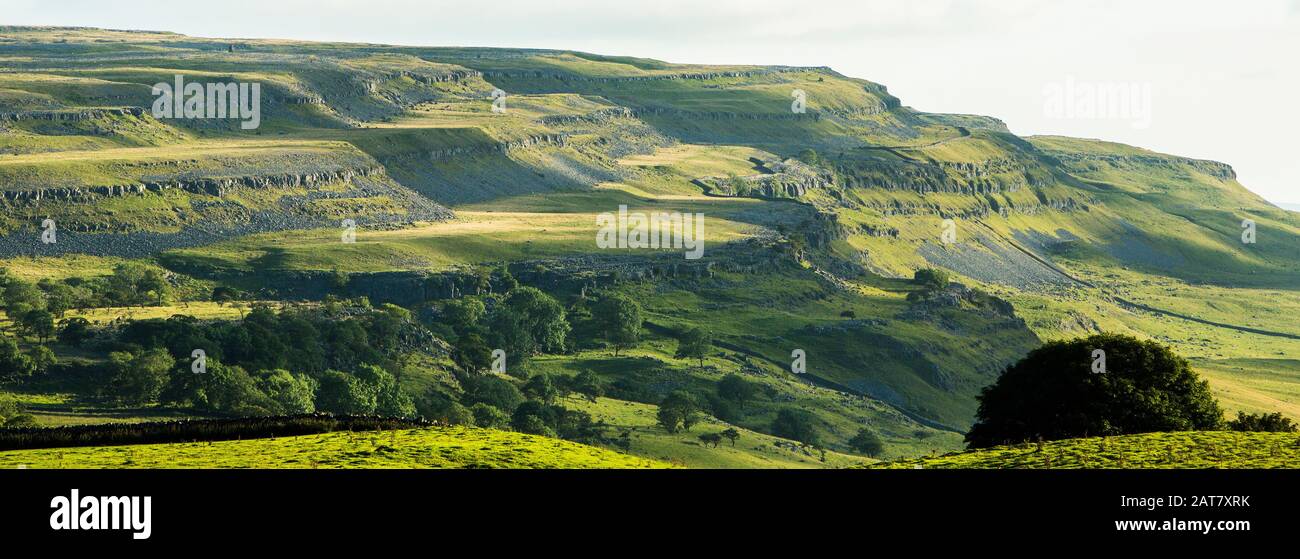 Limestone Terraces at White Scars on the flanks of Ingleborough ...