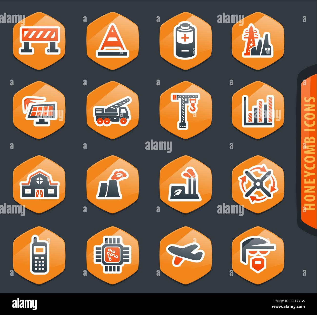 Industry icons set Stock Vector Image & Art - Alamy