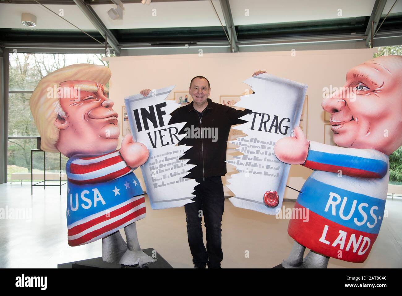 Oberhausen, Deutschland. 30th Jan, 2020. Jacques TILLY, artist, poses ...