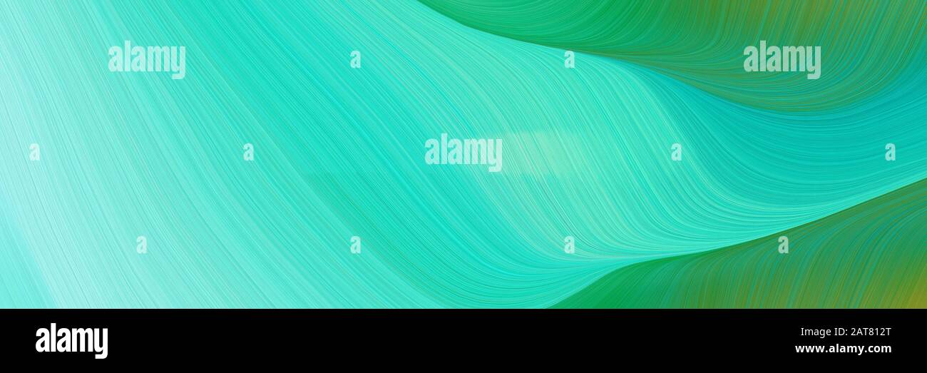 dynamic designed horizontal header with turquoise, sea green and pale ...