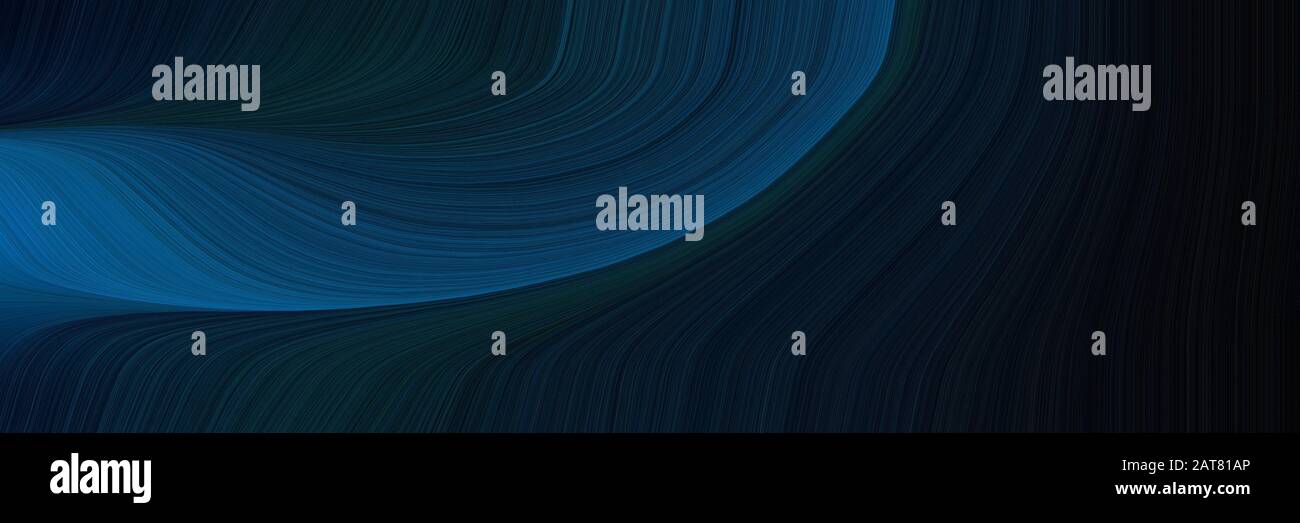 artistic horizontal header with very dark blue, teal and midnight blue ...