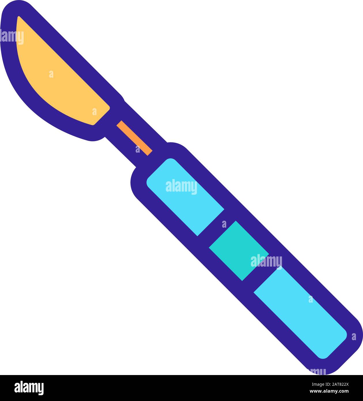 scalpel icon vector. Isolated contour symbol illustration Stock Vector ...
