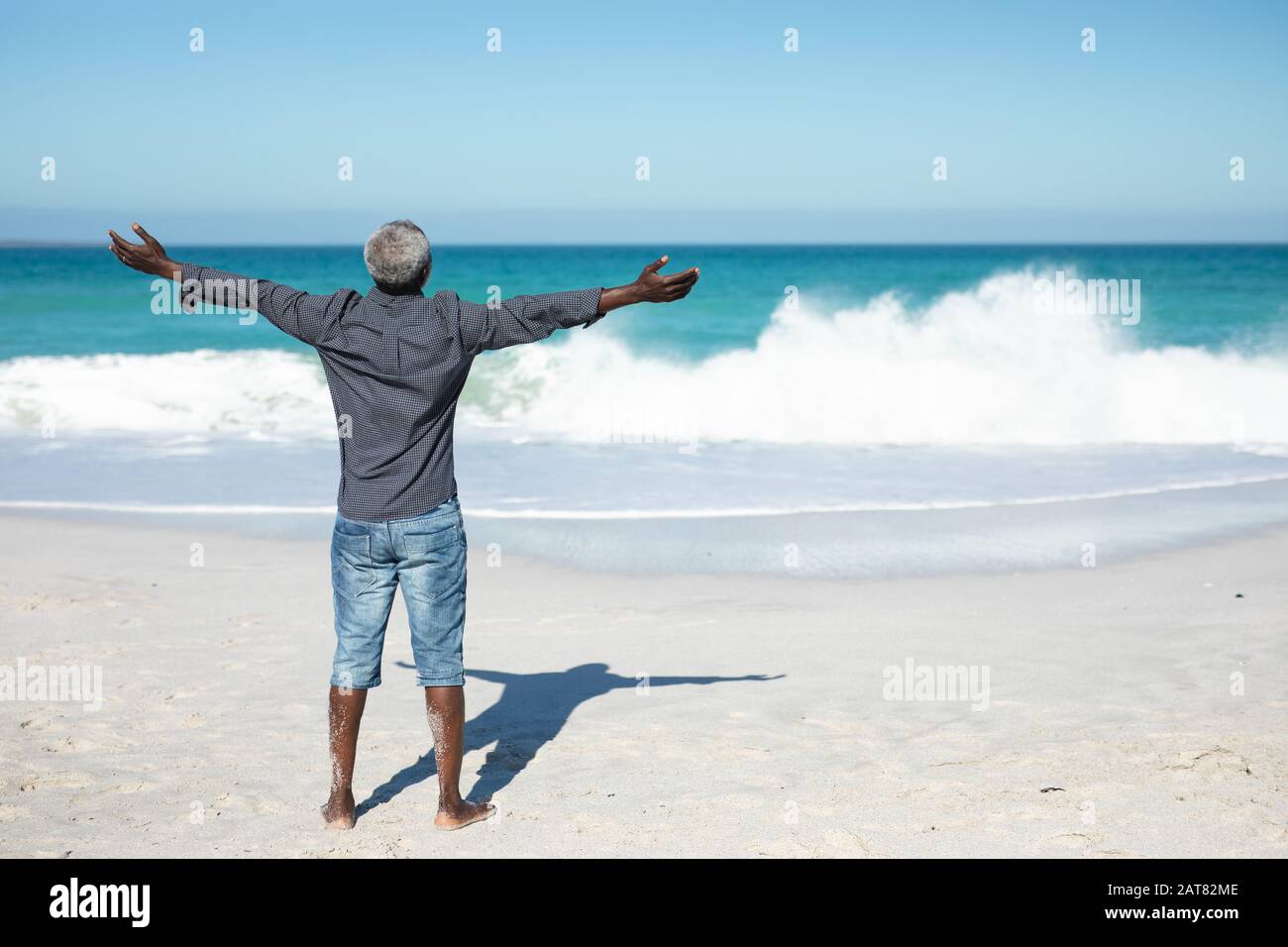 Old man enjoying free time Stock Photo - Alamy