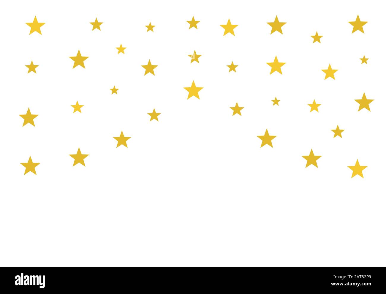 Gold stars border on white background. Vector illustration Stock Vector ...