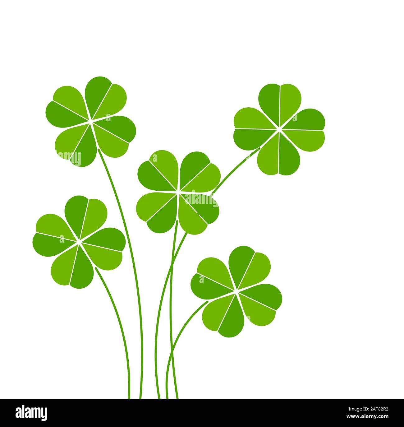 Clover plants spring background. Vector illustration Stock Vector Image ...