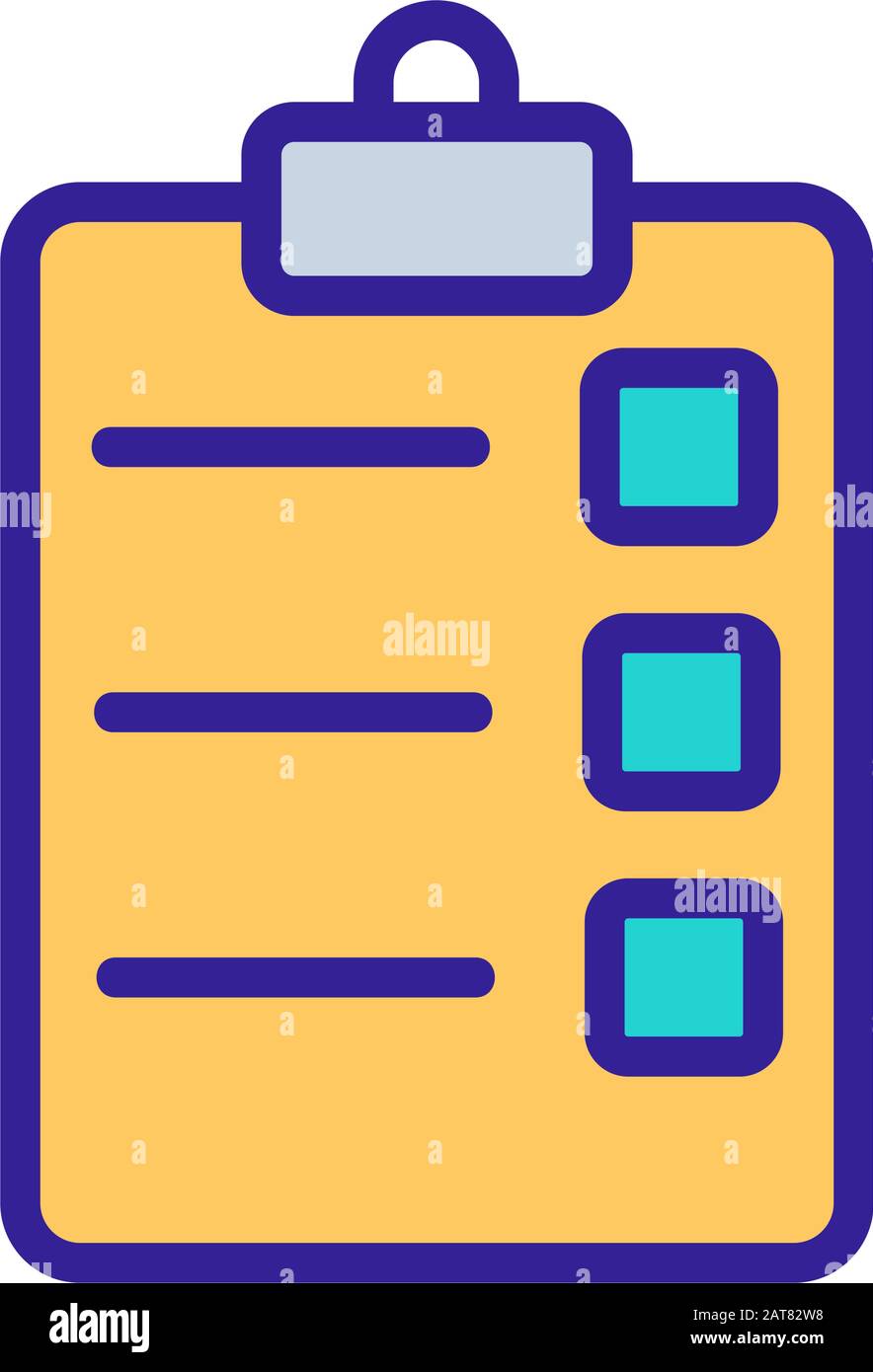 The list of tasks icon vector. Isolated contour symbol illustration ...