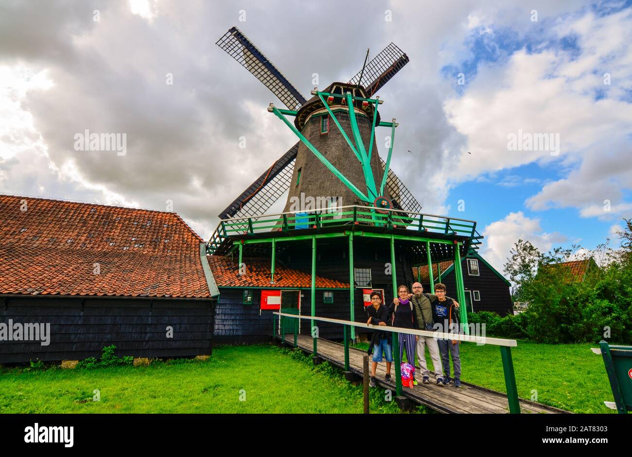 Zaanse Schans, Holland, August 2019. Northeast Amsterdam is a small ...