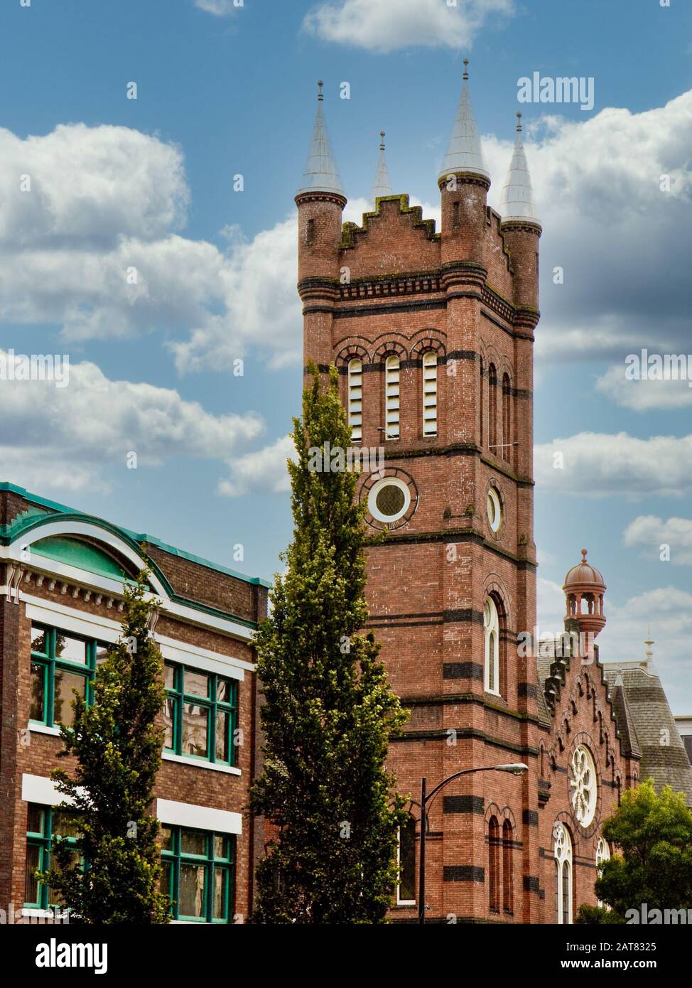 Brick church tower hi-res stock photography and images - Alamy