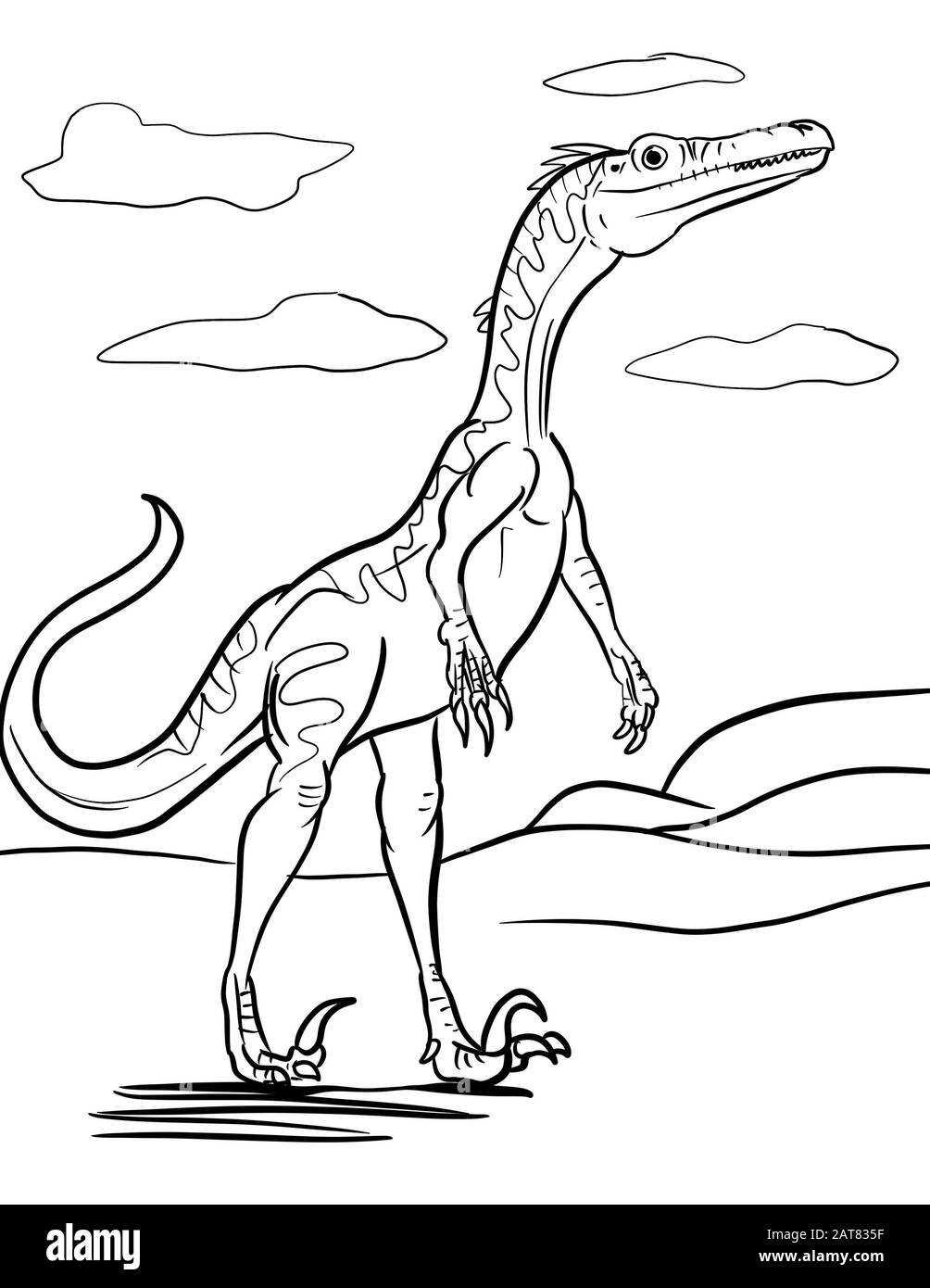 Dinosaur line drawing Stock Photo - Alamy