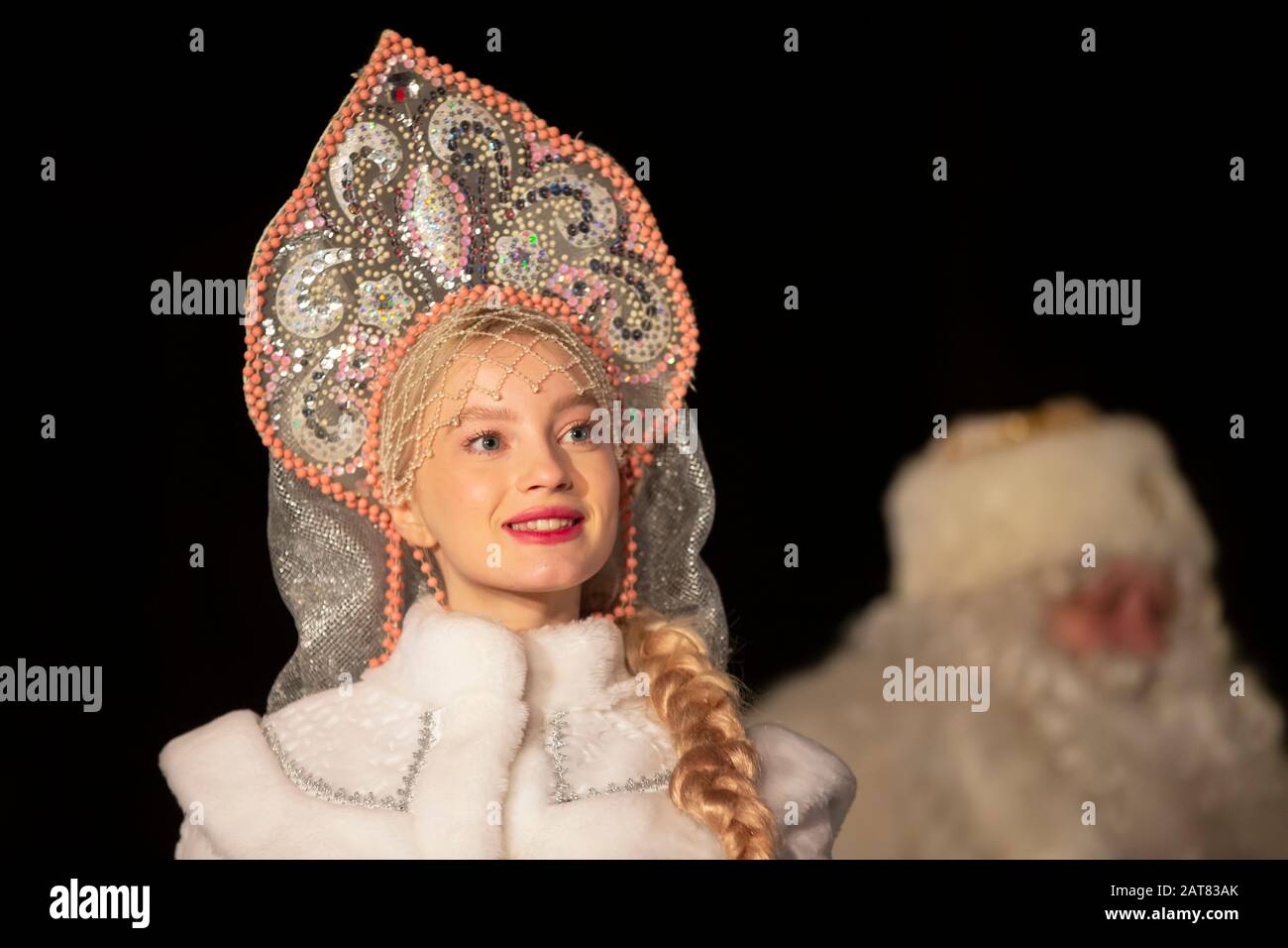 Belarus, the city of Gomil, December 10, 2019. The holiday of lighting ...