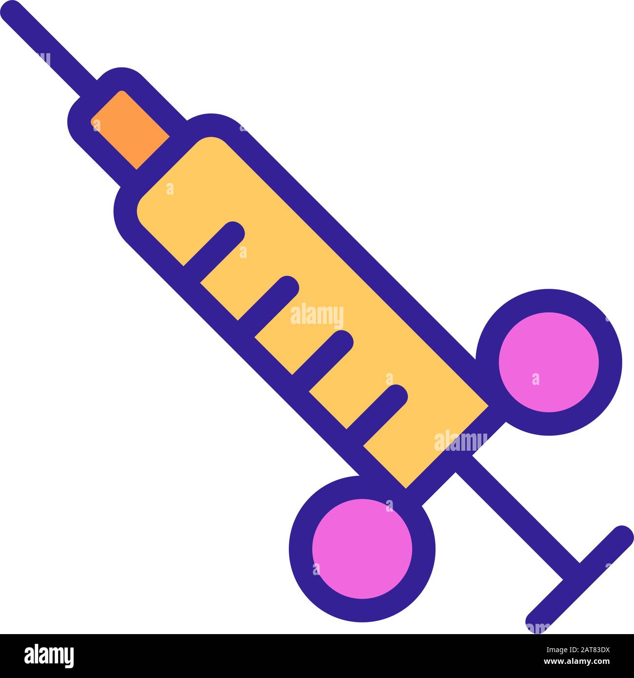 syringe icon vector. Isolated contour symbol illustration Stock Vector ...