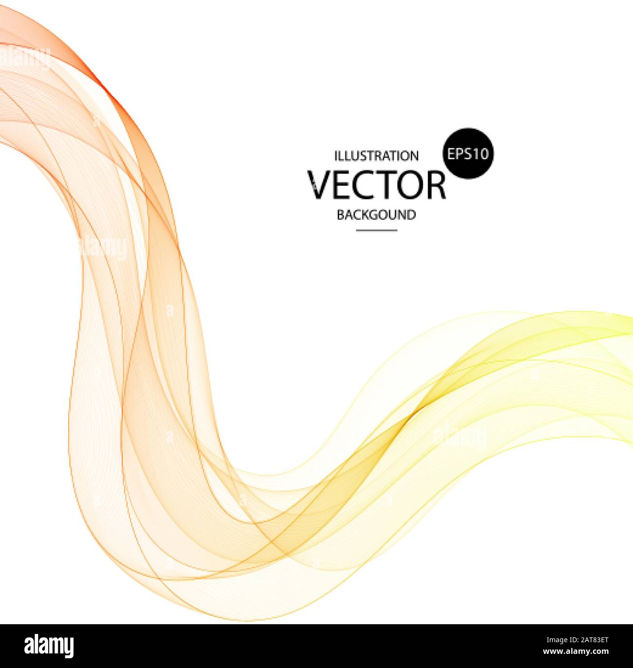 colorful abstract wave. vector orange and yellow lines. illustration ...