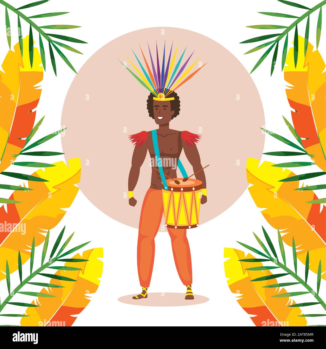 exotic dancer brazil man with decoration Stock Vector Image & Art - Alamy