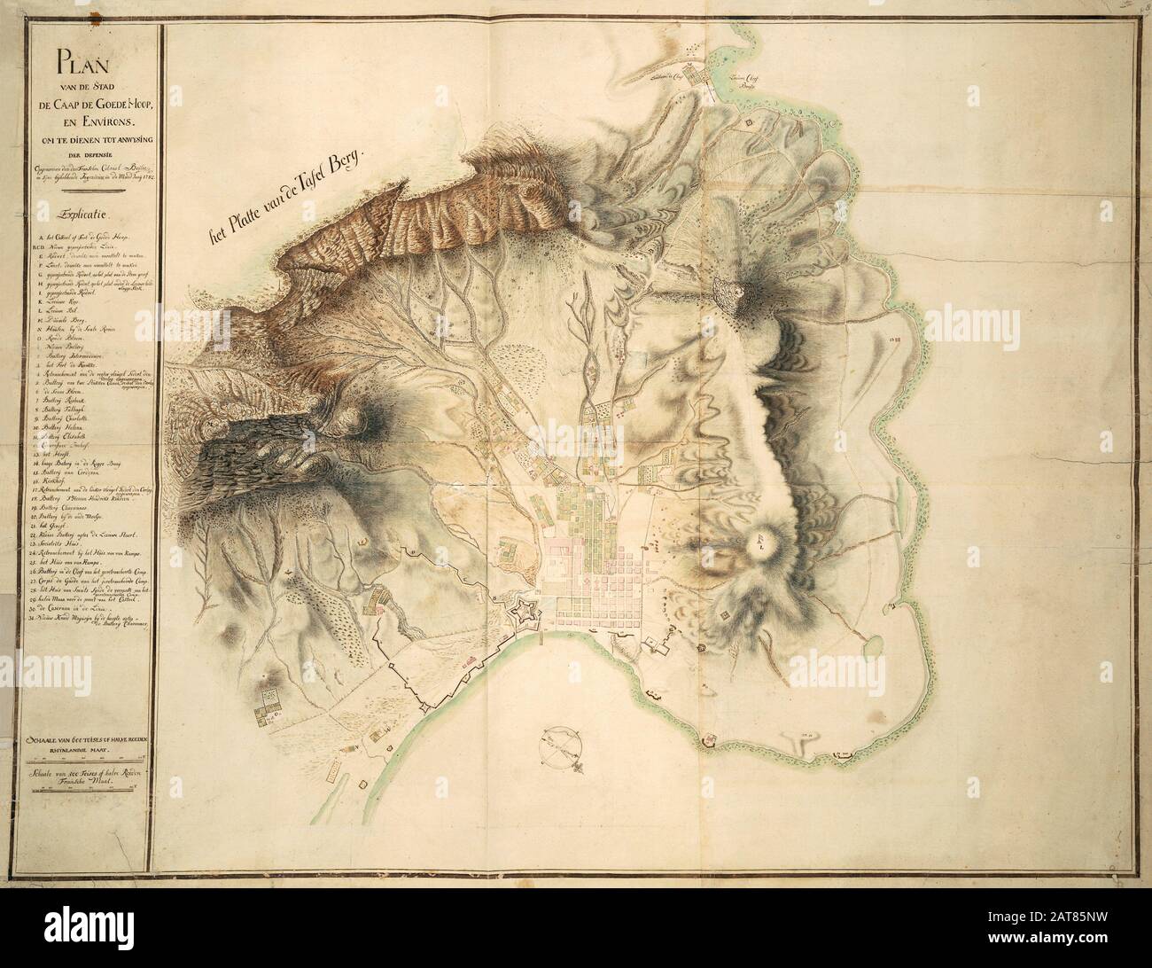 Old cape town map hi-res stock photography and images - Alamy