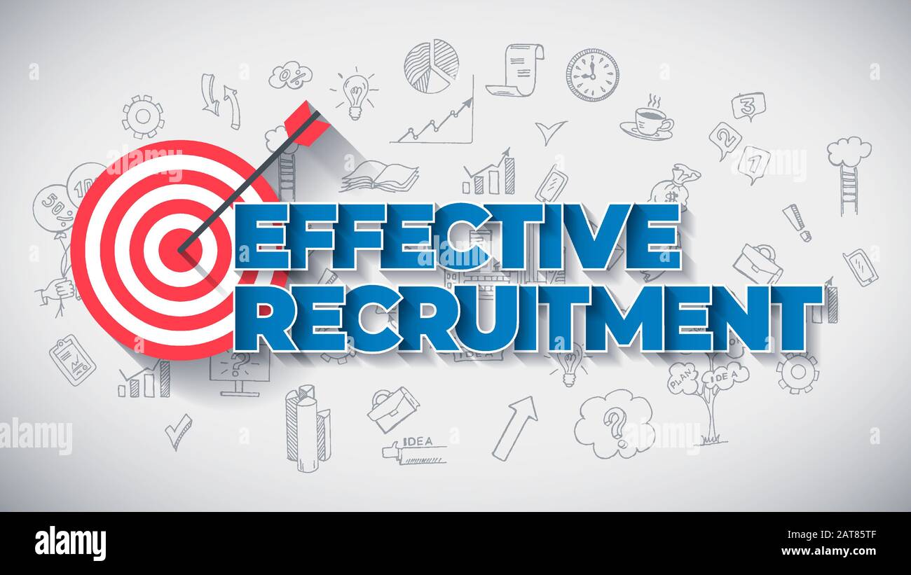 Effective Recruitment - Creative Business Concept. Blue Color Creative ...