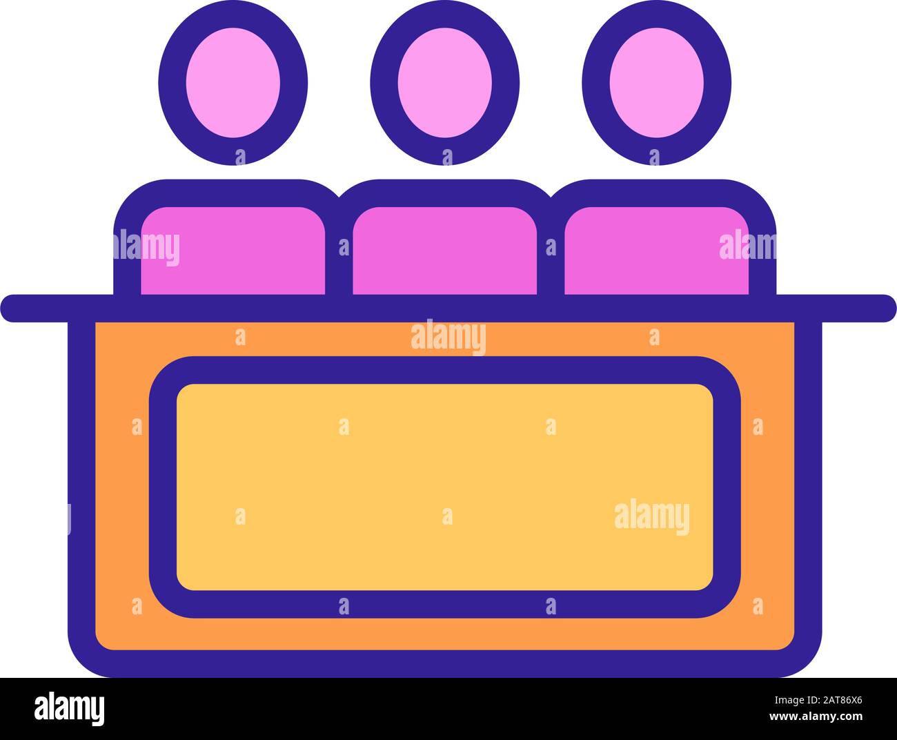 jury icon vector. Isolated contour symbol illustration Stock Vector ...