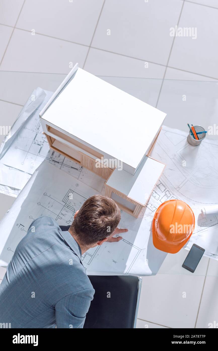 Top view male architect hi-res stock photography and images - Alamy