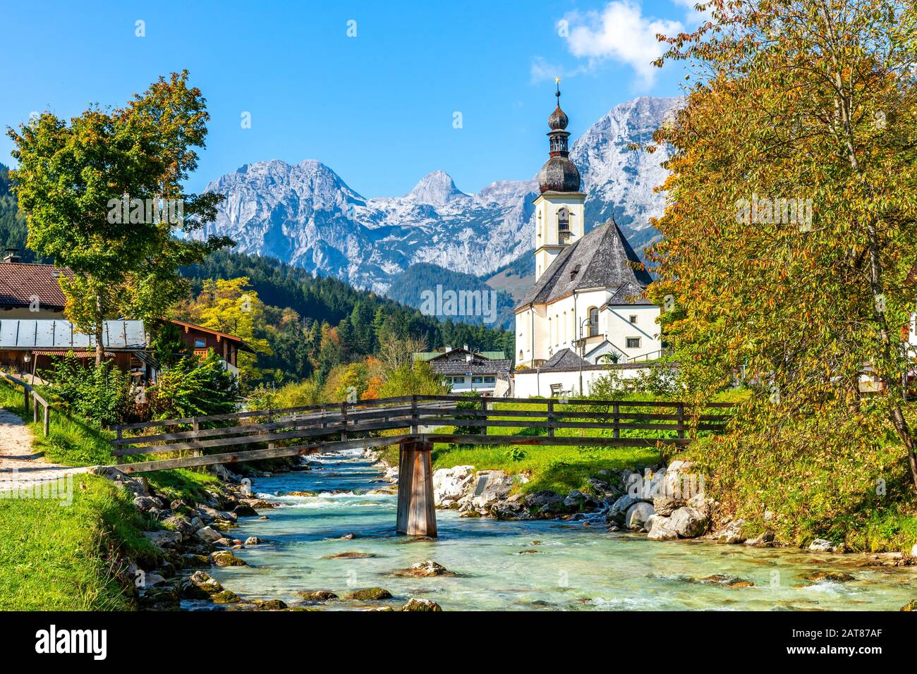 Church in Ramsau, Berchtesgaden, Bavaria, Germany Stock Photo - Alamy