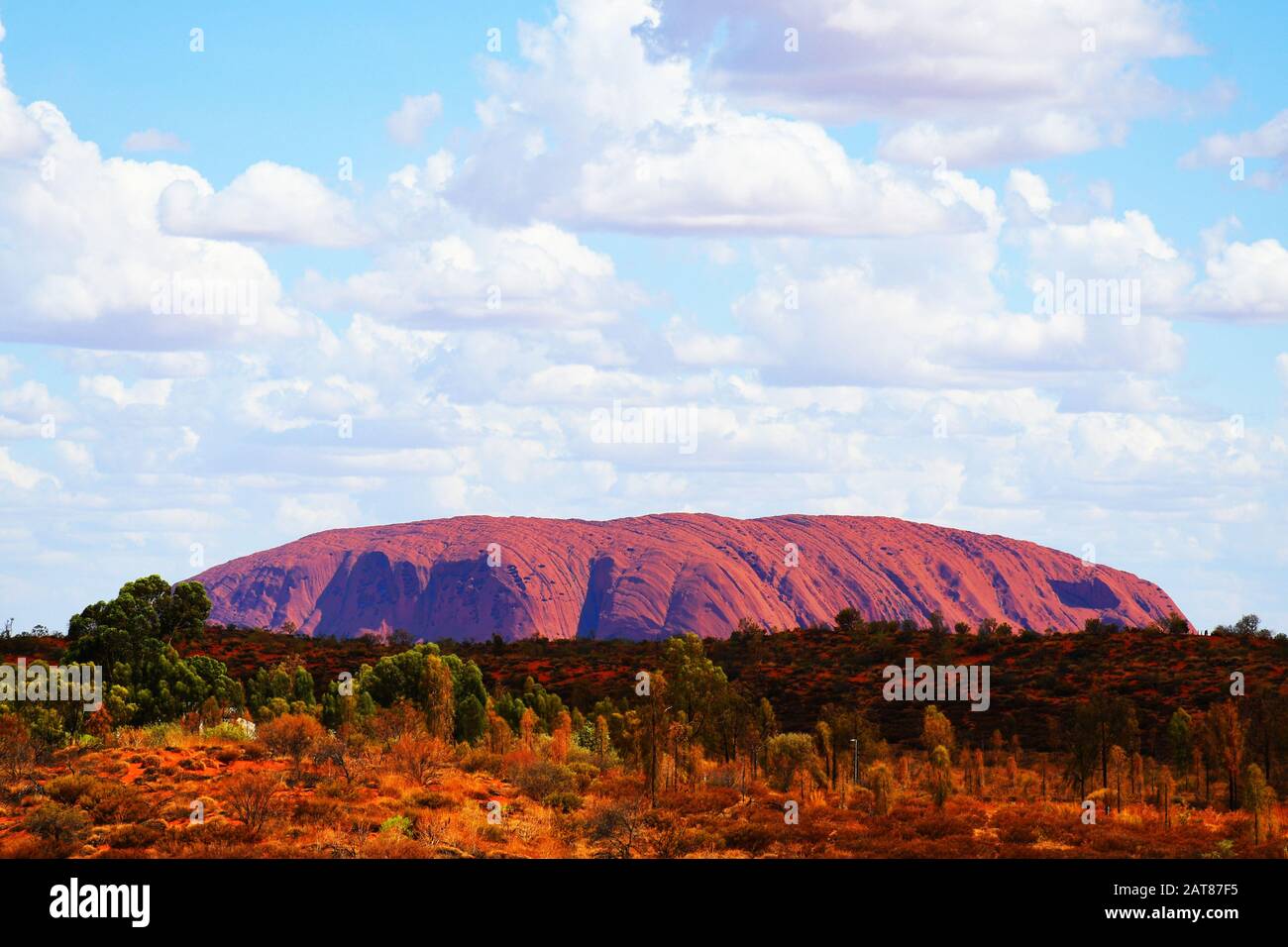 Uluru, also known as Ayers Rock, from a short distance. Ulure Kata ...