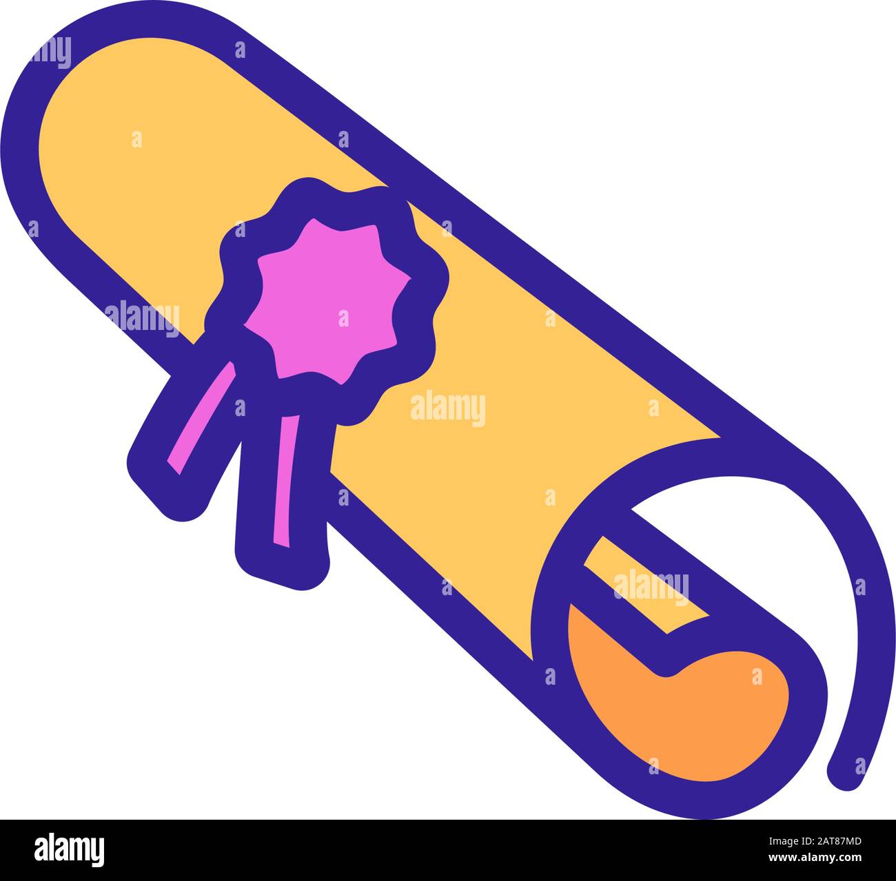 Constitution scroll icon vector. Isolated contour symbol illustration ...