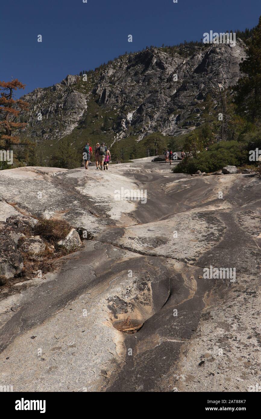 Pyramid Peak Trail Glacial valley Eldorado National Forest California ...