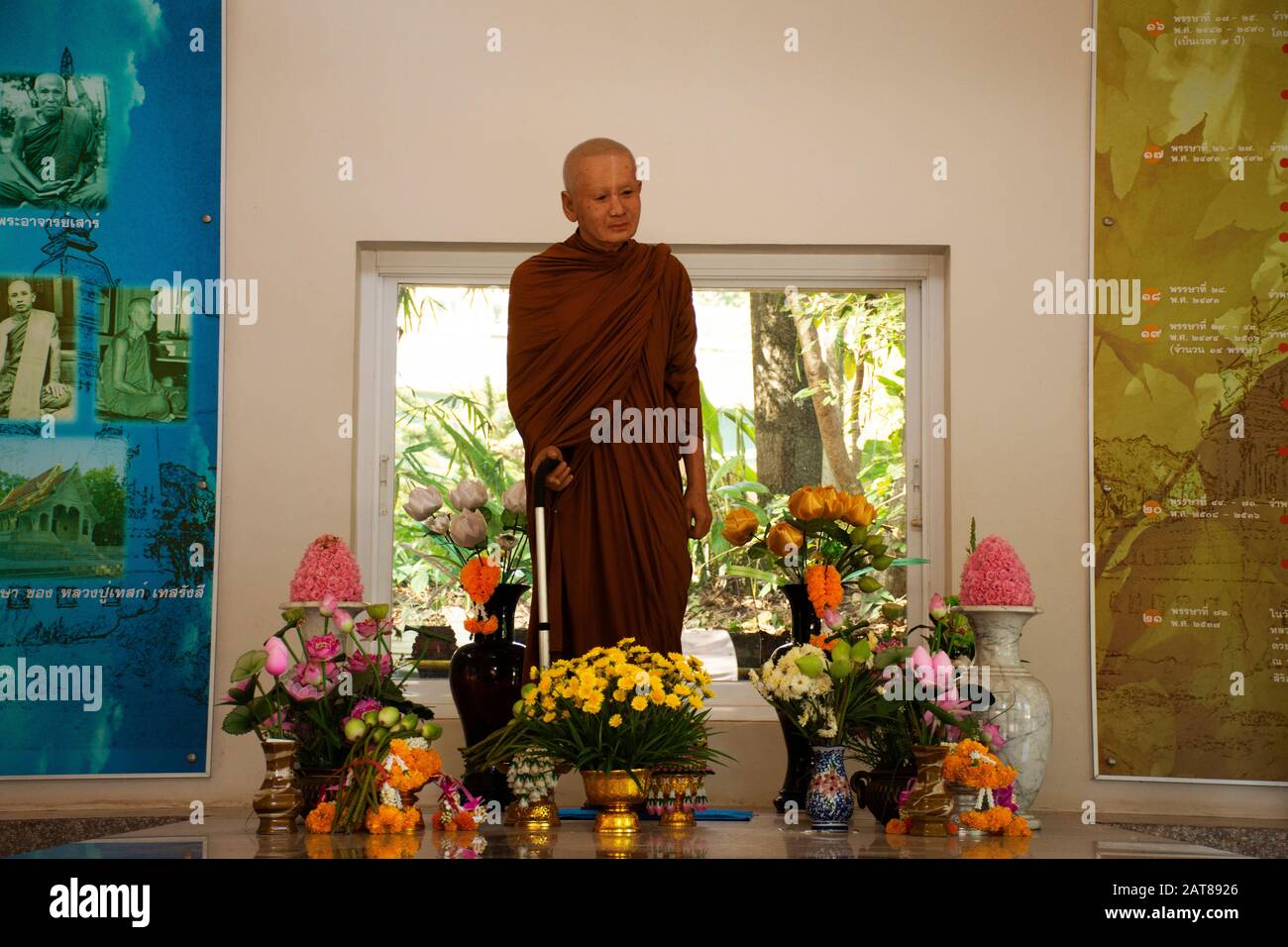 NONG KHAI, THAILAND - DECEMBER 19 : Phra Ajaan Thate Desaransi or ...