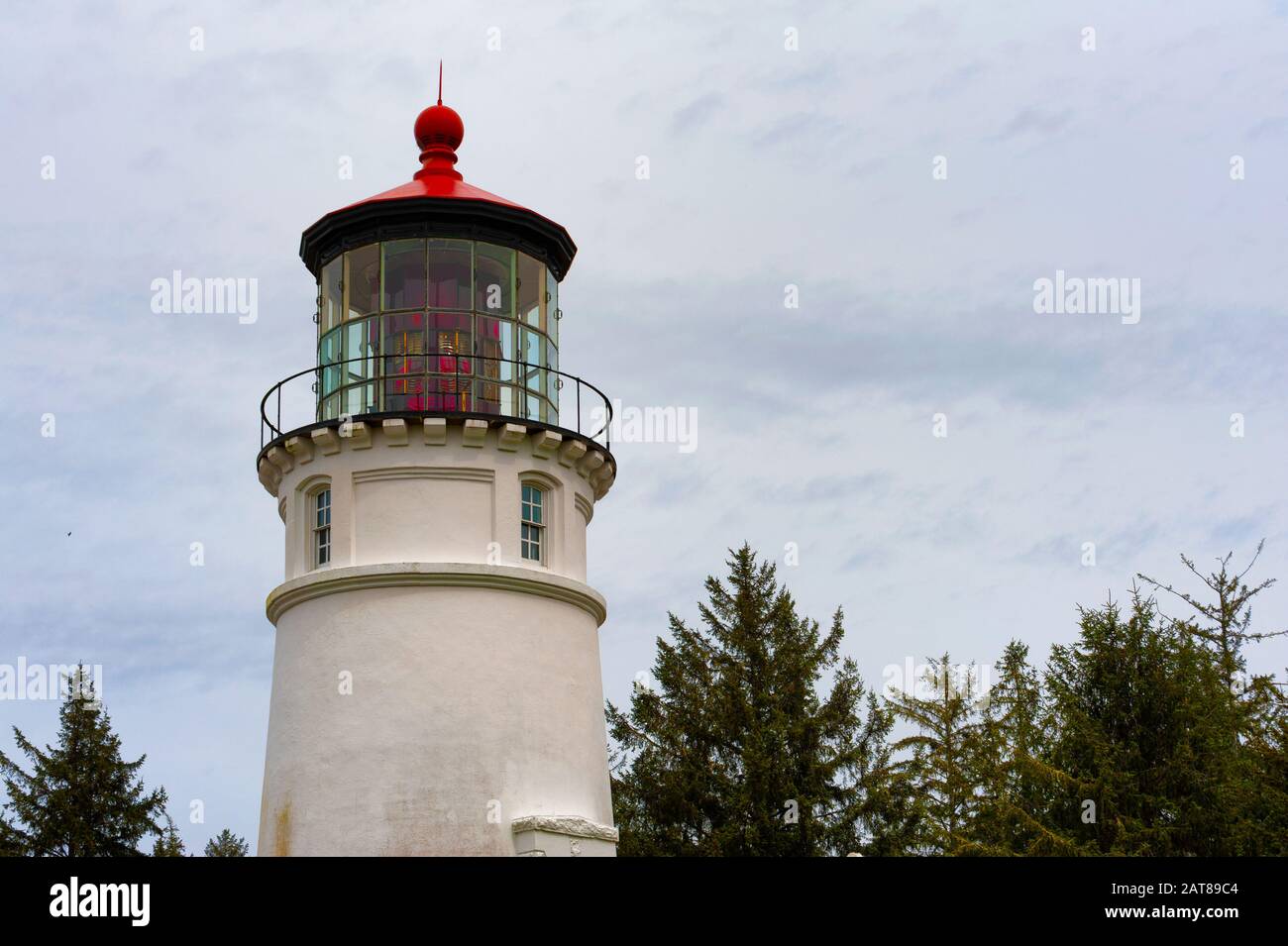 Umpqua River Lighthouse at Wichester Bay, on the Oregon Coast Stock Photo - Alamy