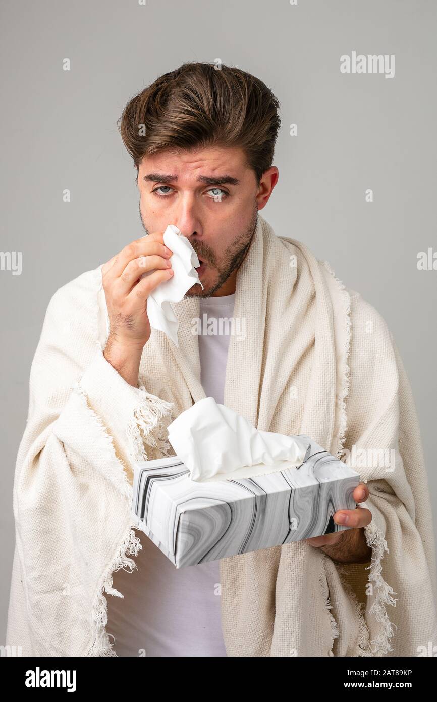 Man wiping face napkin hi-res stock photography and images - Alamy