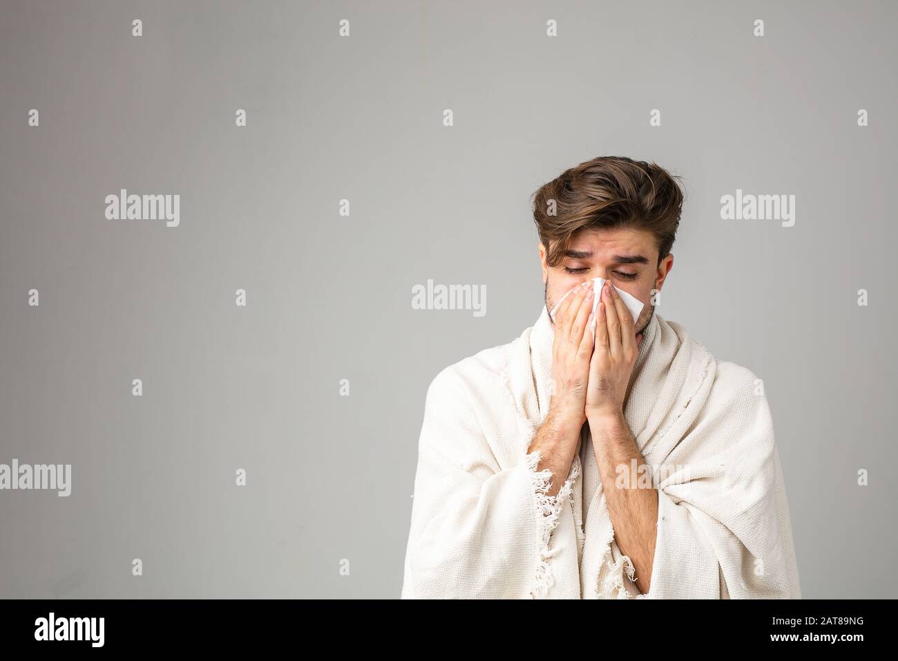 Man wiping face napkin hi-res stock photography and images - Alamy