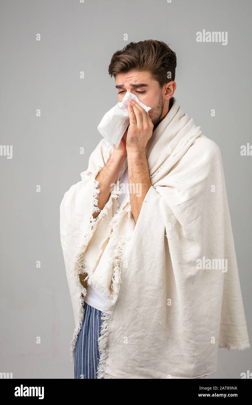 Man wiping face napkin hi-res stock photography and images - Alamy